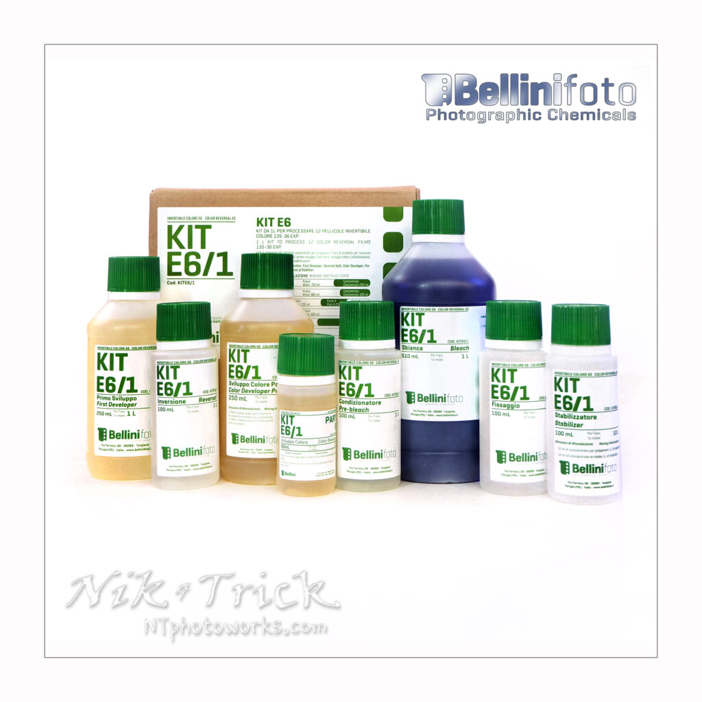 BelliniFoto Six Bath E6 Processing Kit for Colour Reversal Films ~ 1lt ...