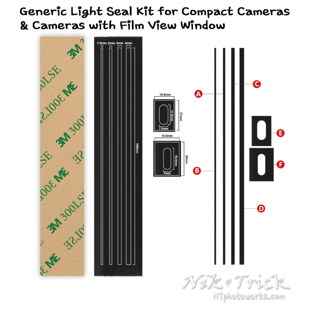 Light Seal Kit for Compact Point & Shoot Cameras etc - Nik & Trick ...